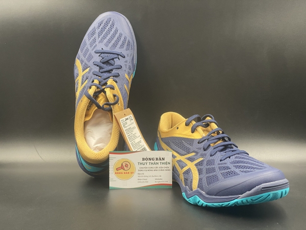 Giày Asics Attack Dominate FF2 Xanh Vàng | Bóng bàn 3T