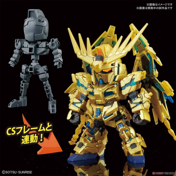 Mô hình lắp ráp SD CS Unicorn Gundam 03 Phenex Destroy Mode - Mô hình GDC
