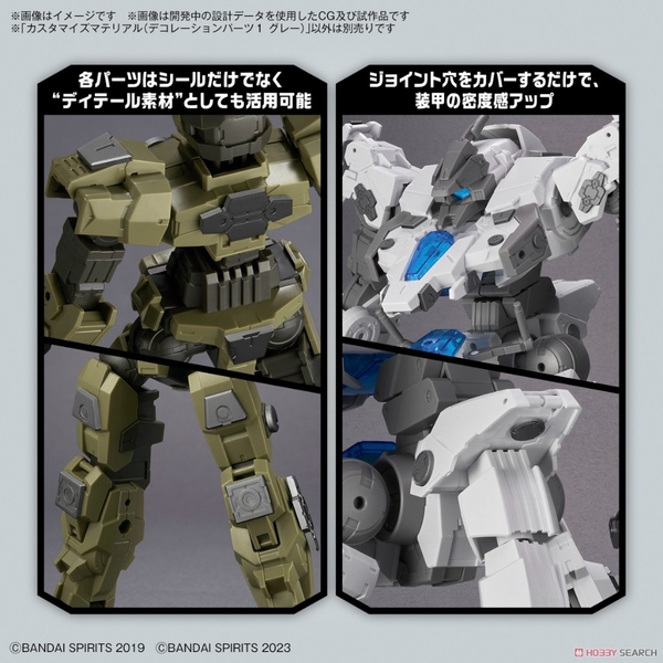 Phụ Kiện Mô Hình CUSTOMIZE MATERIAL (DECORATION PARTS 1 GRAY) Bandai ...