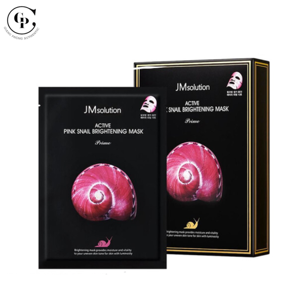 Mask JMsolution Active Pink Snail Brightening Mask Prime Ốc sên - 30ml x 10 Miếng