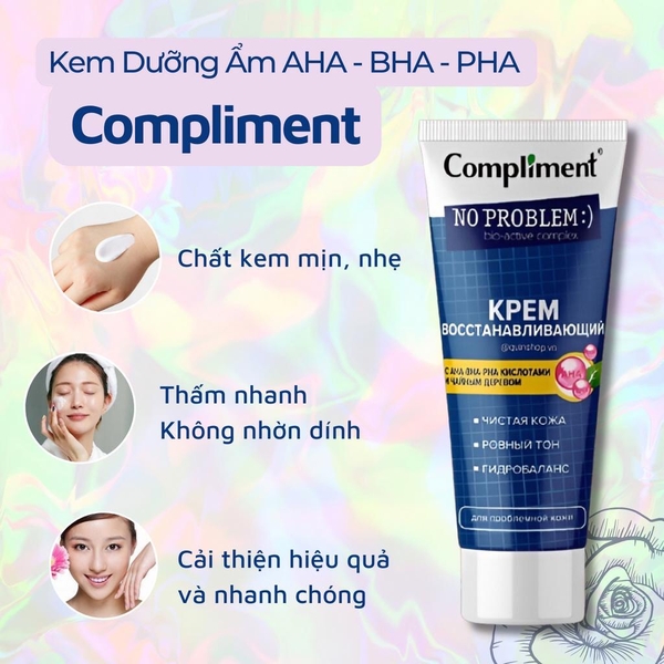 Kem Dưỡng Compliment No Problem AHA BHA PHA Phục Hồi Da 50ml