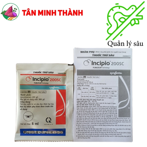 Incipio 200SC Syngenta - Thuốc trừ sâu cuốn lá, sâu đục thân