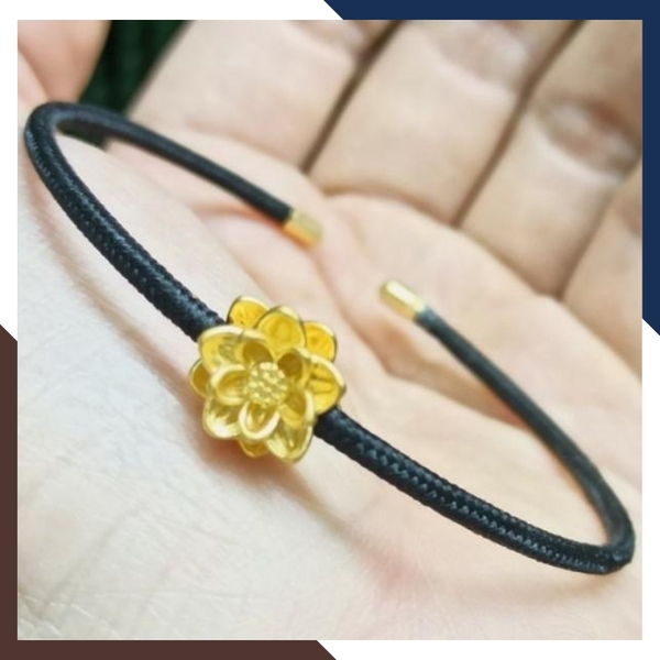 Charm hoa sen vàng tây 10k TL37 - sỉ toàn quốc
