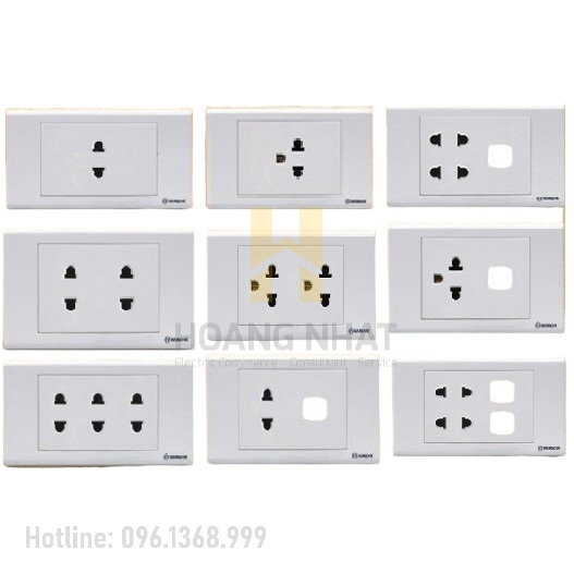 Mặt ổ cắm đôi 3 chấu S18UE2 Sino
