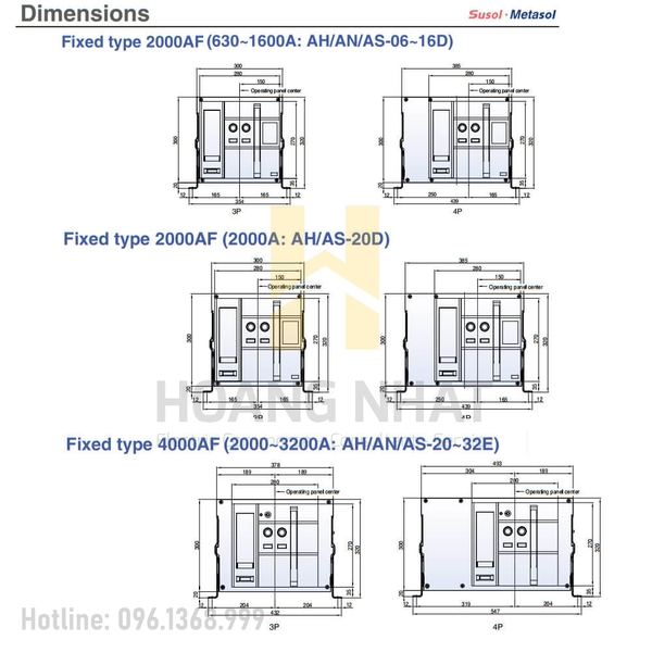 Máy cắt ACB AS-20E3-20H AG6 3P 2000A 85kA LS