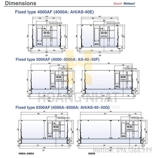 Máy cắt ACB AS-40F4-40H AG6 4P 4000A 100kA LS