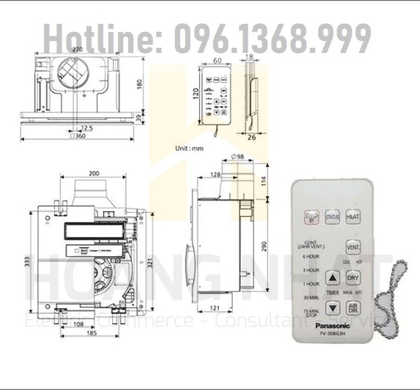 Quạt hút sưởi FV-30BY1