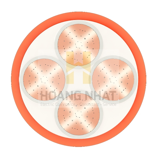 Cáp chậm cháy 4 lõi bọc cách điện Cu/XLPE/Fr-PVC 4x70 (0.6/1kV)