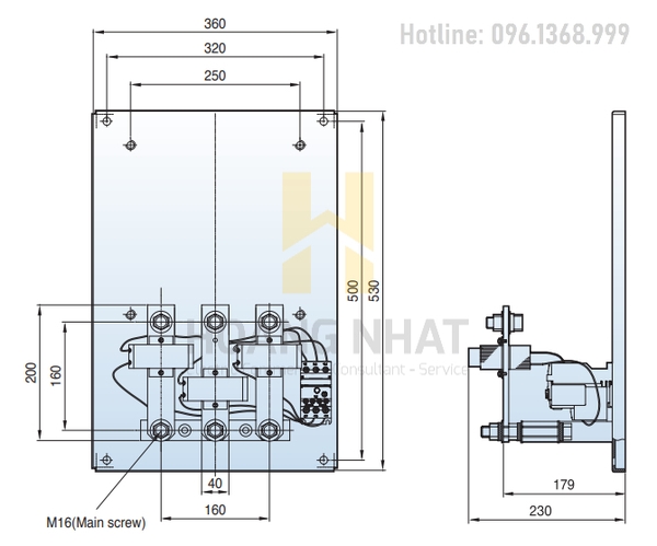 Rơ le nhiệt MT-800 (520-800A) LS