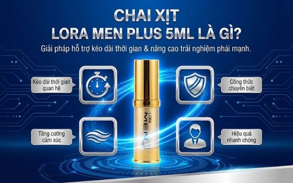 Lora Men Plus 5ml là gì có giúp kéo dài thời gian quan hệ