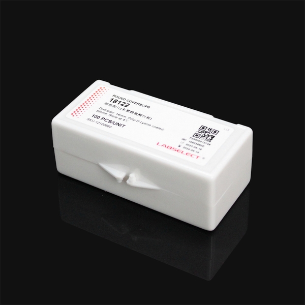 Cell slides, diameter 14mm, poly-lysine coated, for 24-well plates