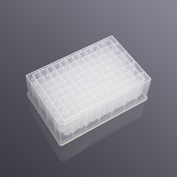 2.2ml 96-well U-bottom transparent deep-well plate, sterile