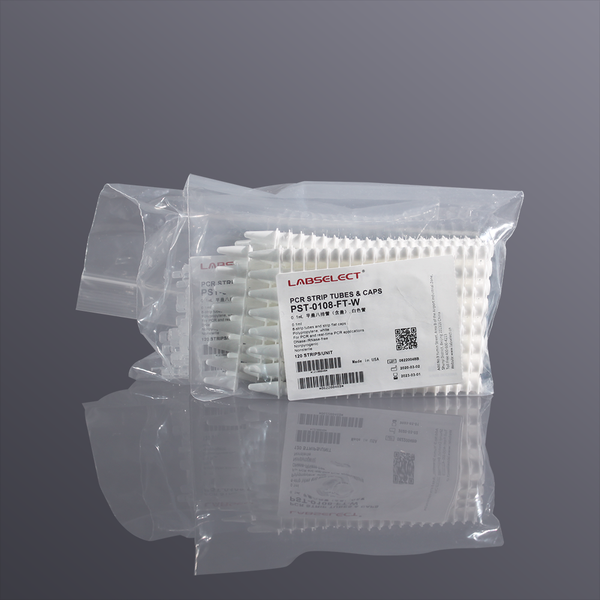 0.1ml eight-row tube with flat cap (including cap), white tube