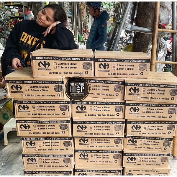 Đinh cuộn bắn pallet 5cm 7cm xoắn , đinh cuộn xoắn đóng pallet DC-X-PL Kim khí Hiệp Thảo