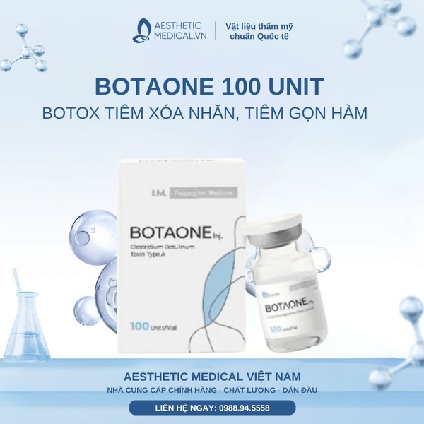 BOTAONE 100 UNIT / BOTOX TIÊM XÓA NHĂN, TIÊM GỌN HÀM