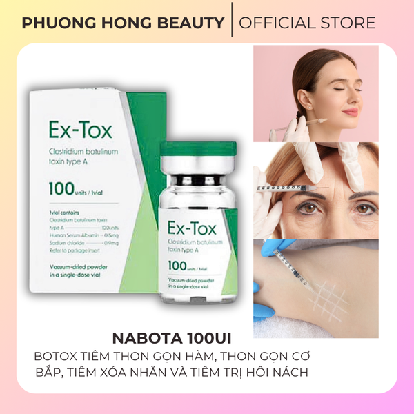 EX- TOX BOTOX 100 UL / BOTOX THON GỌN HÀM, XÓA NHĂN ĐUÔI MẮT, TRÁN VÀ ...