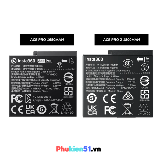 Pin Insta360 Ace Pro / Ace Pro 2 LIKE NEW đã qua sử dụng