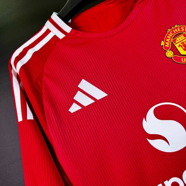 MU Home (2024-2025) Màu đỏ + Cộc tay | Bản PLAYER [Có quần] Hang Thể Thao