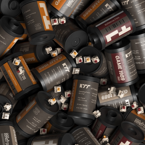 80Retros x KTT Film switch - Orange / Red / White