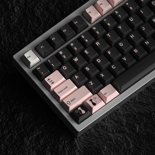 Bộ keycap JKDK Black Pink Magic Cat (Cherry profile / PBT Dyesub)
