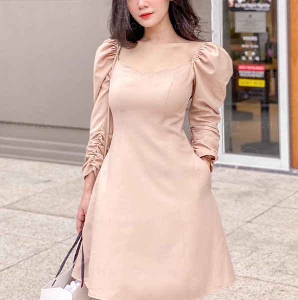 ĐẦM KEM TAY DÀI CHUSHOPPE