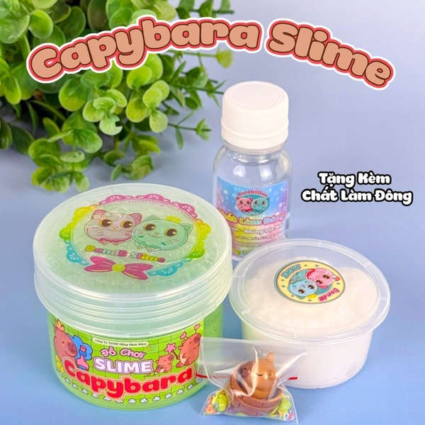 CAPYBARA Slime Trong Suốt Màu Xanh Lá Tự Trang Trí Đồ Chơi Giải Trí Có ...
