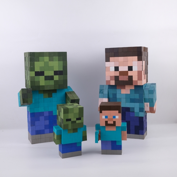 Mô Hình Gỗ Bigsize Minecraft Steve (Art Toy)
