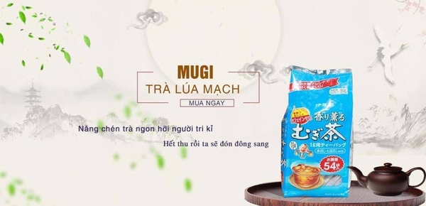 Trà lúa mạch Mugi Nhật Bản 54 túi