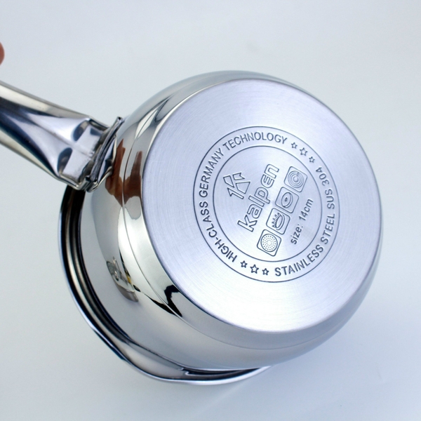 QUÁNH INOX 304 CHỐNG DÍNH 5 ĐÁY KALPEN LERMAT 14CM