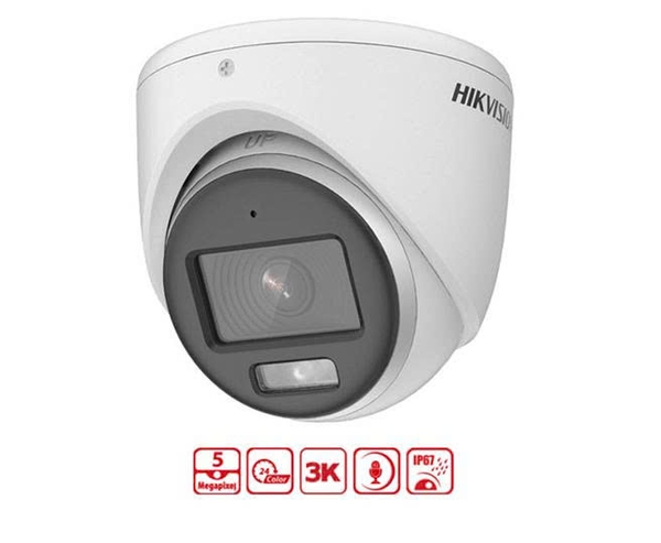 Camera HikVision DS-2CE70KF0T-MFS 5.0MP TVI DOME (Full màu+micro) VAT