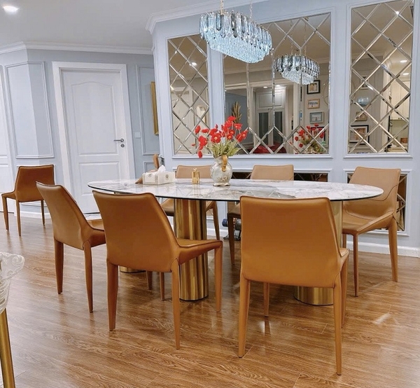 Bộ Bàn Ăn Mặt Đá Cao Cấp 6 Ghế 1760S | Bàn ăn 6 ghế đẹp.
