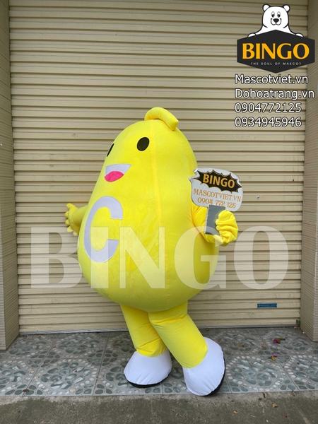 Mascot hơi trái lê C MÔ HÌNH BƠM HƠI BINGO