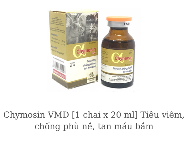 Chymosin VMD [1 chai x 20 ml] Tiêu viêm, chống phù nề, tan máu bầm trên ...