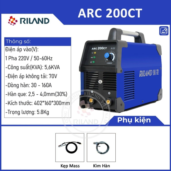 Máy hàn sắt Riland ARC 200CT Điện máy Gia Thịnh