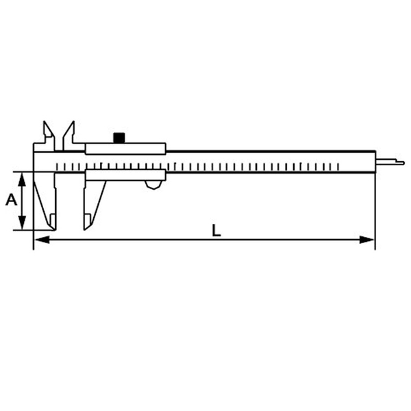 EGA Master 65479, Vernier Caliper Inox, 150mm, Reading mm and inches ...