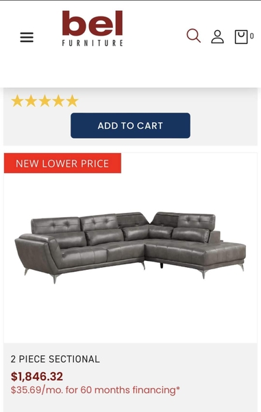 Bộ Sofa hãng Sara Collection BEL Furniture, Houston Texas Mỹ