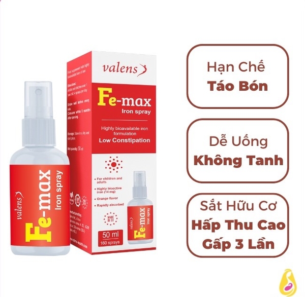 VALENS EU - 1Y+SẮT XỊT FE-MAX IRON SPRAY
