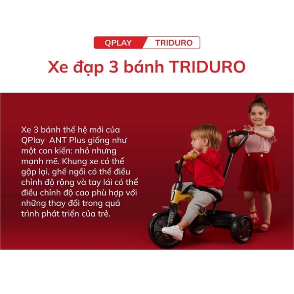 QPLAY - XE ĐẨY 3 BÁNH ANT PLUS TRIKE