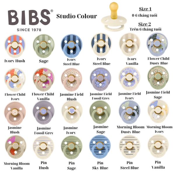 BIBS - TI GIẢ LATEX STUDIO CLOUR PACIFIER