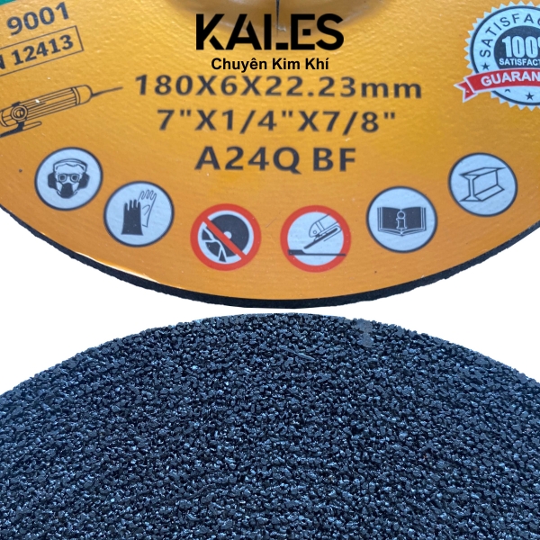 Đá Mài Đen 180*6*22.23mm - Mài Sắt Kim Loại | KALES