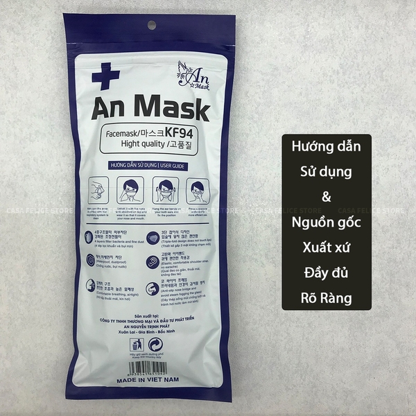 Khẩu Trang Y Tế KF94 An Mask Cao Cấp Chính Hãng – Tiêu Chuẩn Hàn Quốc ...