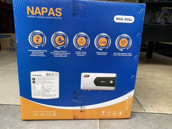 Bình nóng lạnh Rossi Napas RNA-30SL 30L Ngang 2500W