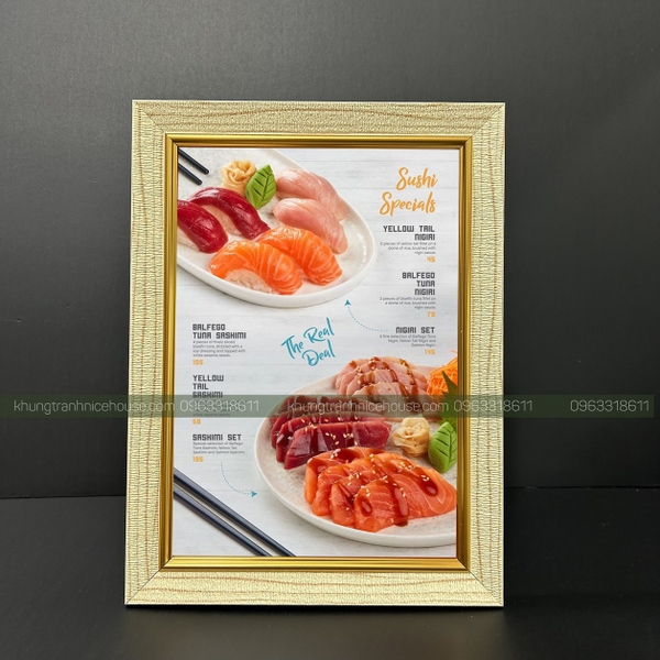 Khung Menu Màu Gỗ SD