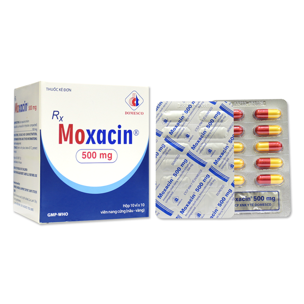 Moxacin 500 mg VNA H/10V/10v Nâu - Vàng (Ngọc trai) -Domesco