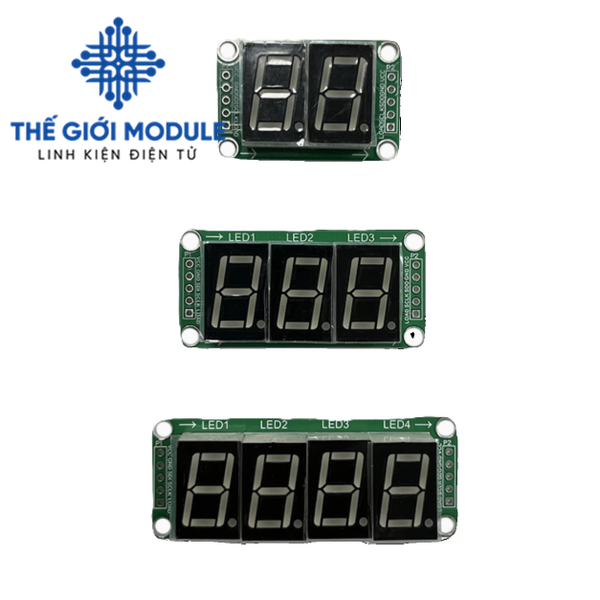Module hiển thị 2/3/4 led 7 đoạn 74HC595 | Thế Giới Module