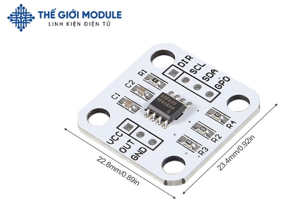 Module cảm biến góc quay bằng từ trường AS5600 I2C | Thế Giới Module