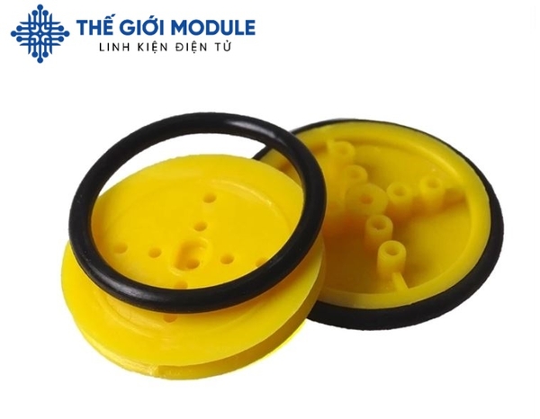 Bánh xe robot lốp cao su 410 | Thế Giới Module