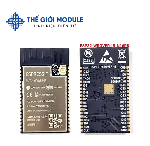 Mạch RF thu phát Wifi BLE ESP32-WROVER-IB 16MB | Thế Giới Module