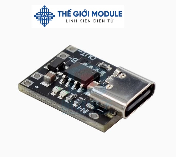 Mạch sạc pin siêu nhỏ 4.2V 1A Type-C có IC bảo vệ | Thế Giới Module