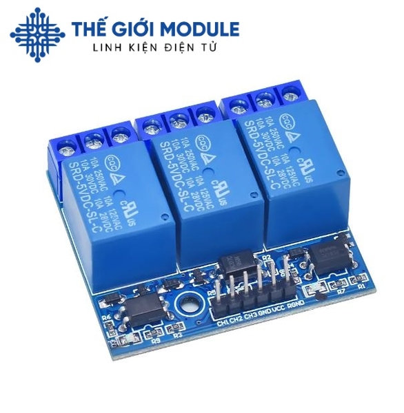 Module 3 relay 5V với opto cách ly | Thế Giới Module